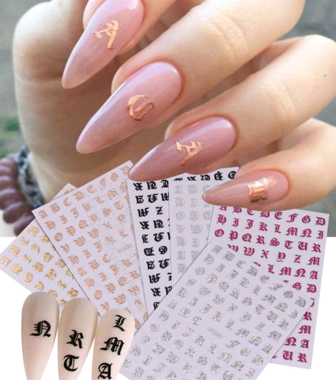 Fancy Letter Stickers – Ur Nail Shop – Nail Product Supplies in Port ...
